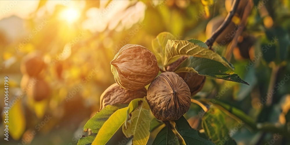 As the Sun Sets, a Bountiful Walnut Tree Plantation Thrives: Organic ...