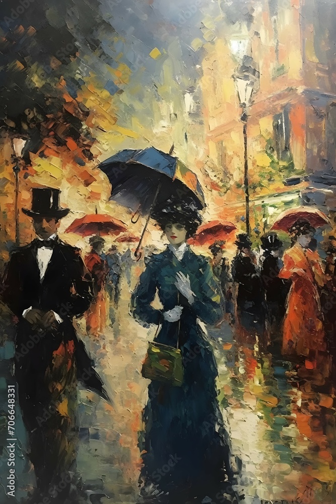 Impressionist style depicts vivid moments, exaggerated expression ...
