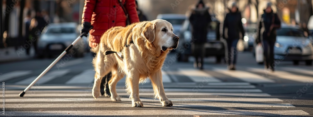 Dog blind guide service person disabled impaired help labrador eye ...