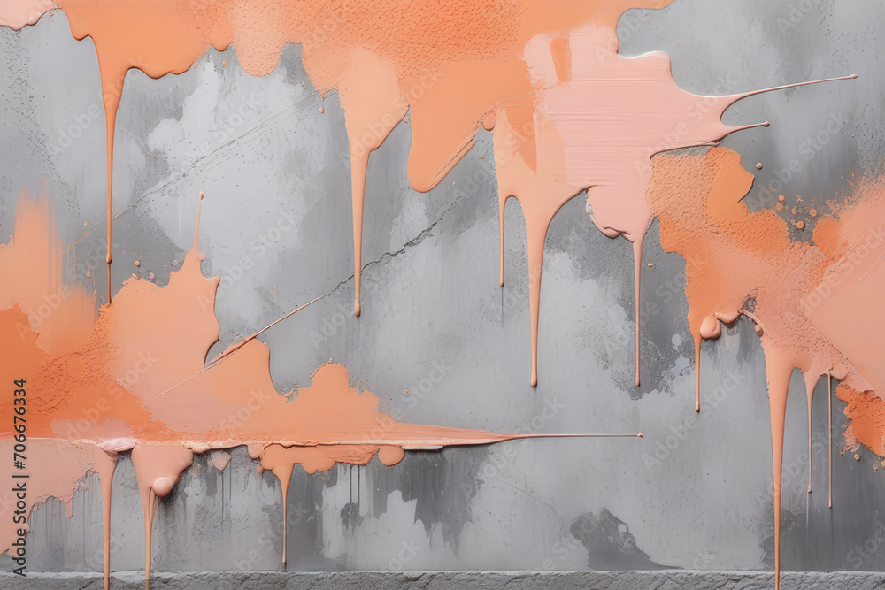 Paint Texture in peach Colors with visible Brush Strokes. Artistic ...