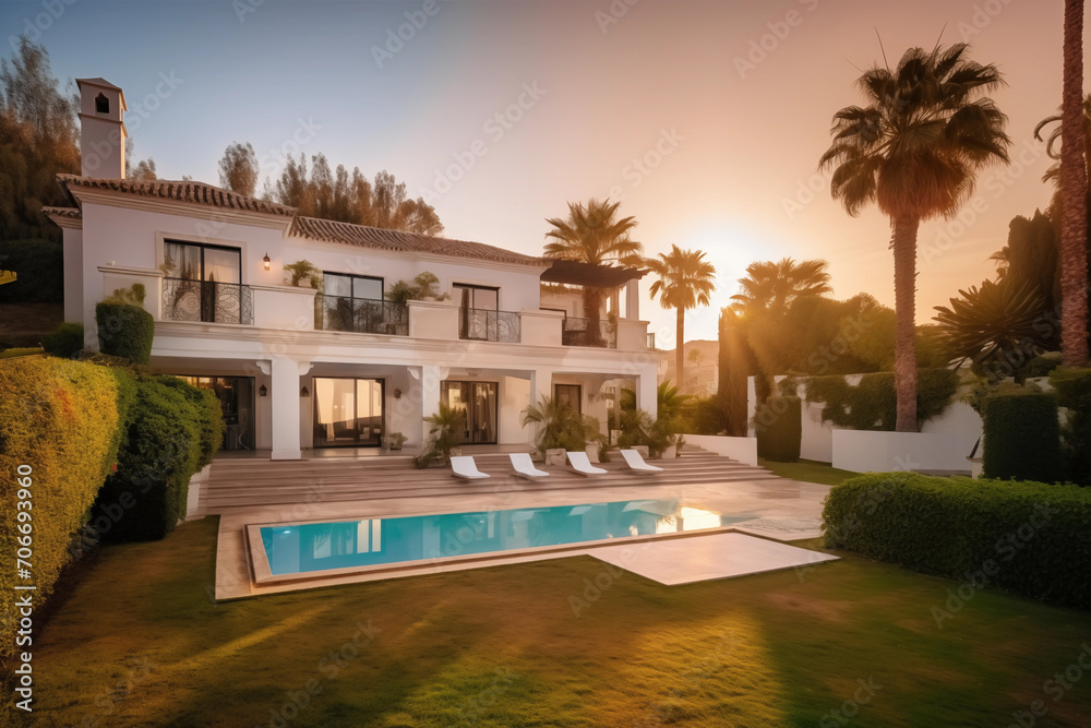 Villa with swimming pool. Spanish house Real Estate. Villa in Costa ...