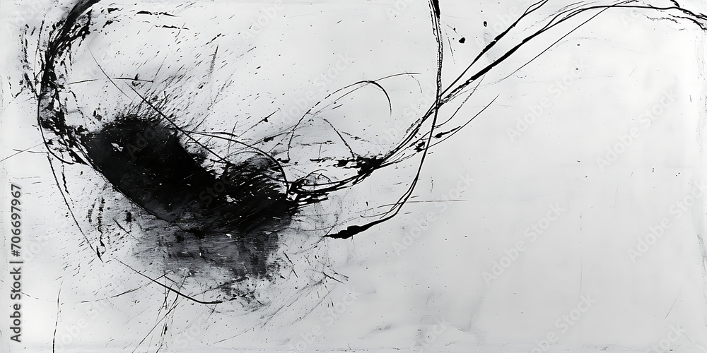 Um Desenho Abstrato A Carvão Em Papel Texturizado Transmitindo Uma