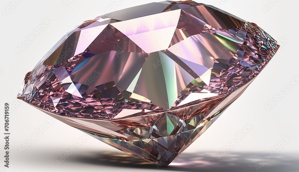 Fancy color diamond stone isolated white background AI Generated image ...