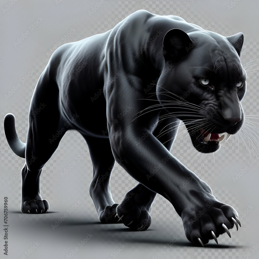 Growling, Snarling & Roaring Black Panther Cougar Puma Wild Cat Jaguar ...