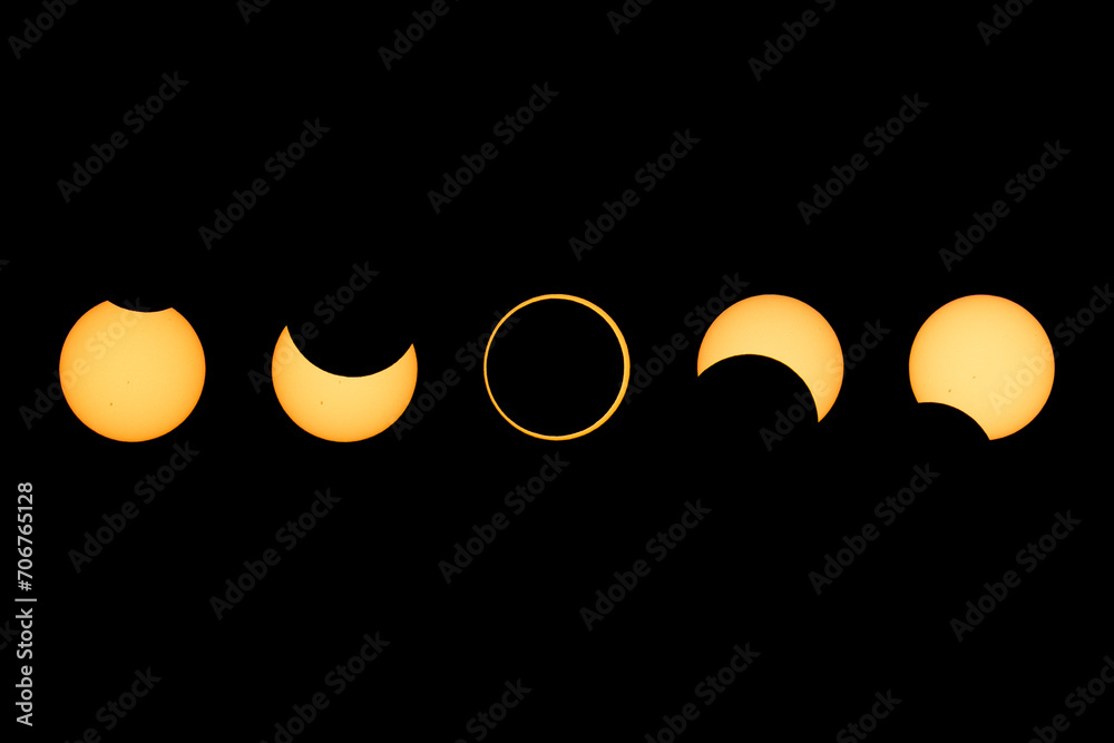 Ring of Fire. Annular Solar Eclipse 2023 Photographed from Monument ...