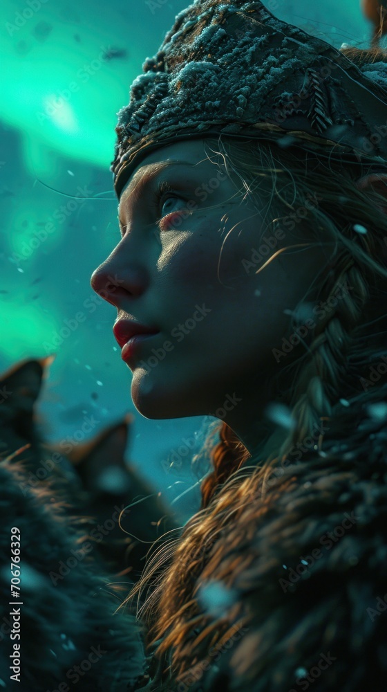 Ilustração do Stock: Freya Norse Goddess of Love and War Wallpaper - A ...