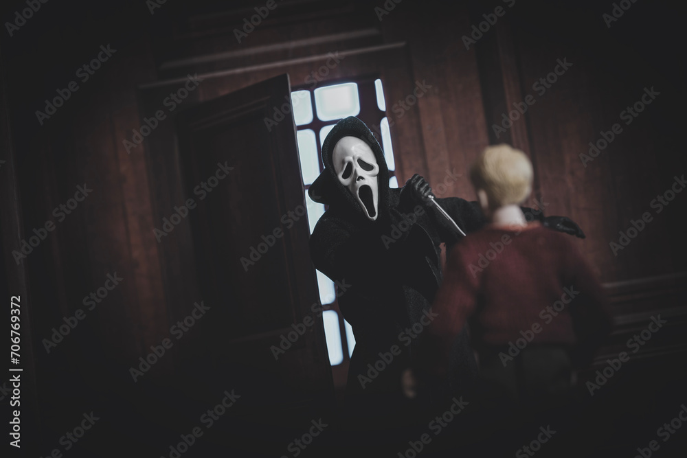 NEW YORK, USA: JAN 3 2024, Horror movie slasher Ghostface from the ...