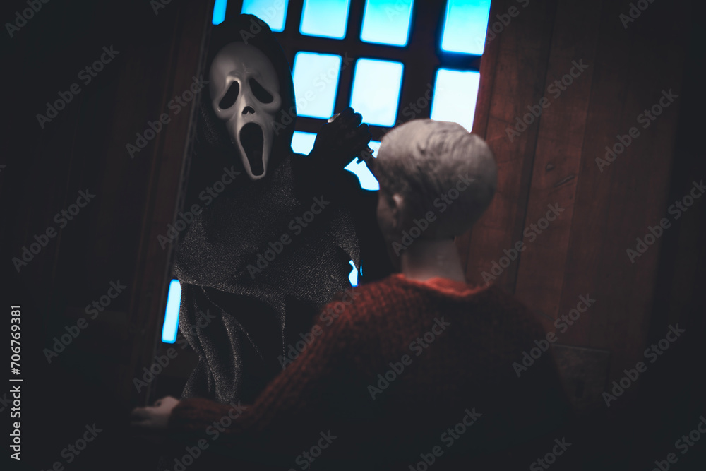 NEW YORK, USA: JAN 3 2024, Horror movie slasher Ghostface from the ...