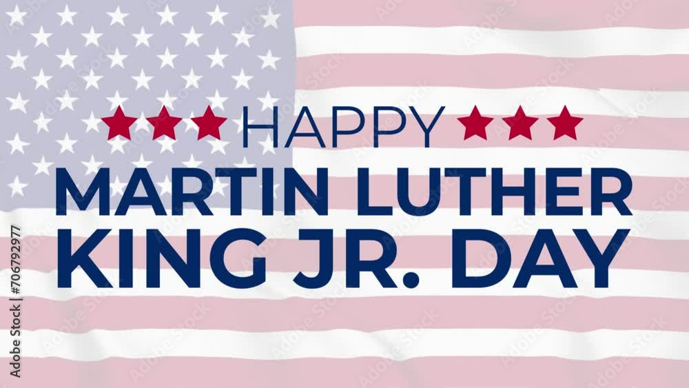 Vidéo Stock Martin Luther King Jr. Day animation with cinematic zoom ...
