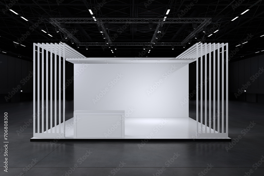 Exhibition stand for mockup and Corporate identity,Display design.Empty ...