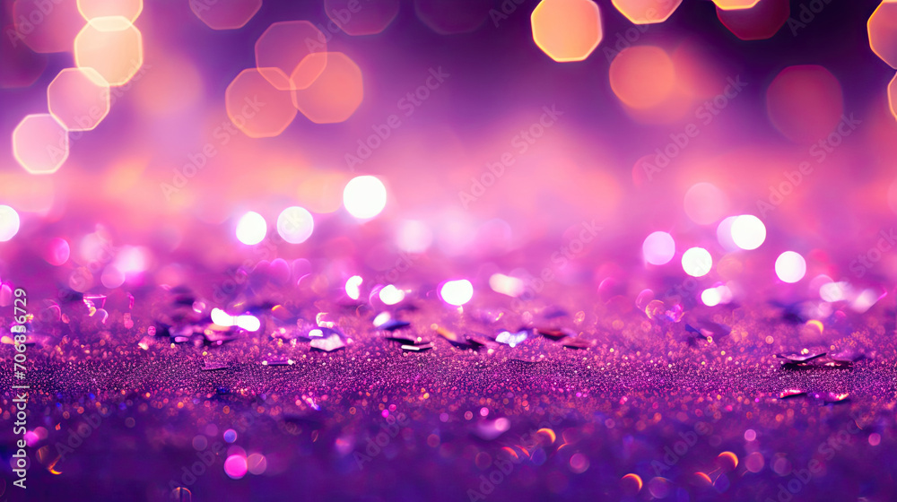 A shimmering and vibrant purple glitter background perfect for adding a ...