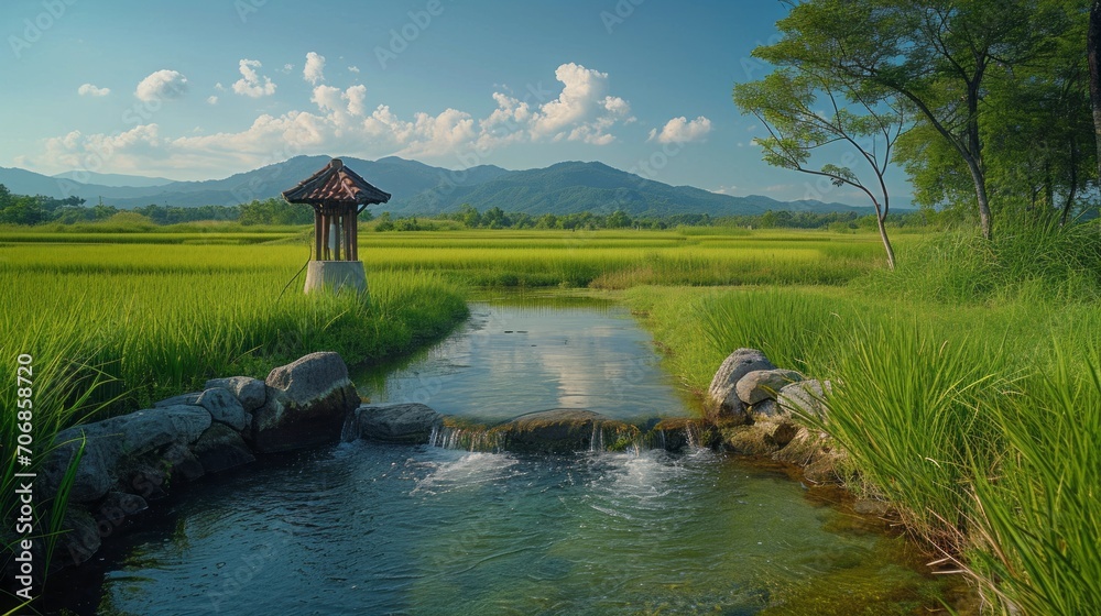Irrigation of rice fields using pump wells with the technique of ...