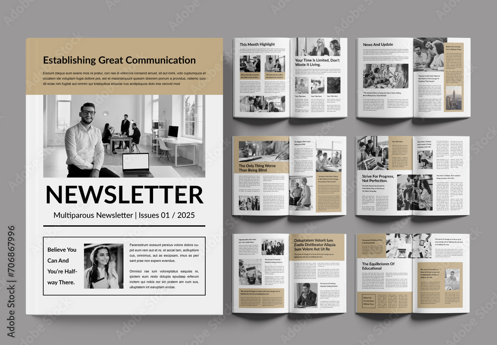 Newsleter Template Stock Template | Adobe Stock