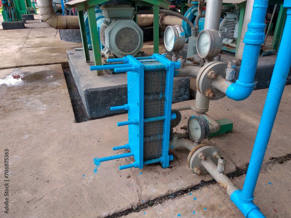 tiny plate heat exchanger. a device for cooling sample liquid from ...