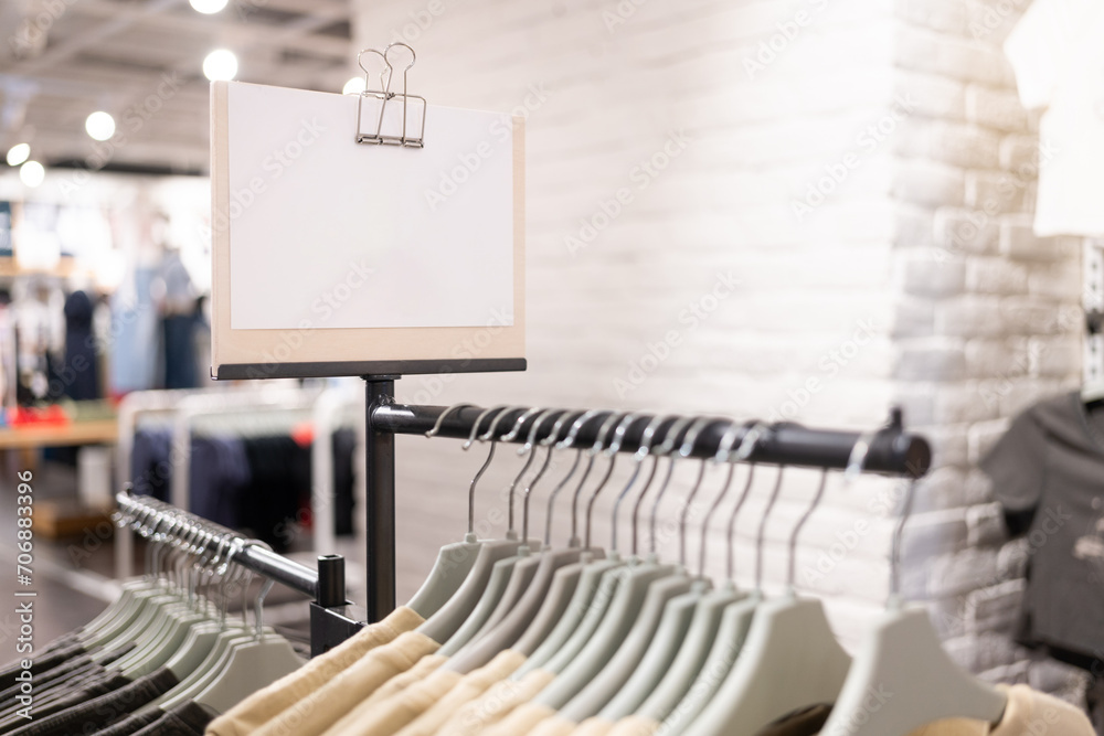 Empty sign inside shopping mall. mock up advertise display frame ...