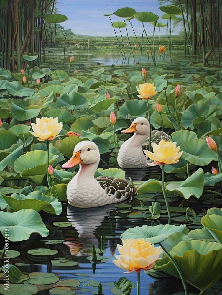 Khaki Campbell Ducks: Country Farm Image of Egg-Laying Pond Ducks Stock ...