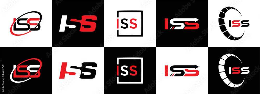 ISS logo. I S S design. White ISS letter. ISS, I S S letter logo design ...