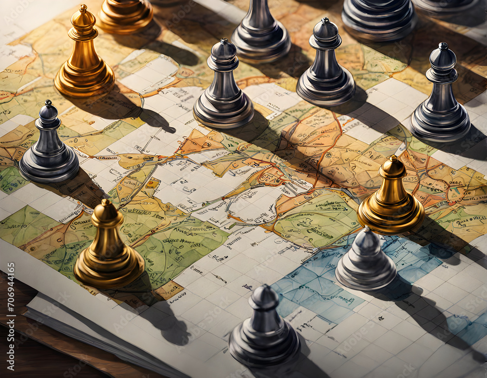 Geopolitical strategy, world map with chess pieces, digital AI Stock ... Geopolitical strategy, world map with chess pieces, digital AI Stock ...