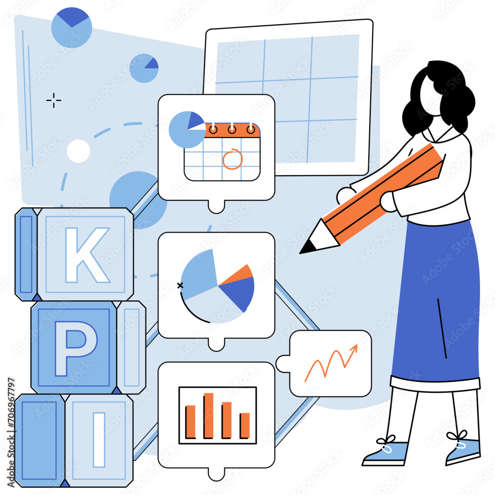 Key metrics. Vector illustration. Statistics play significant role in ... Key metrics. Vector illustration. Statistics play significant role in ...