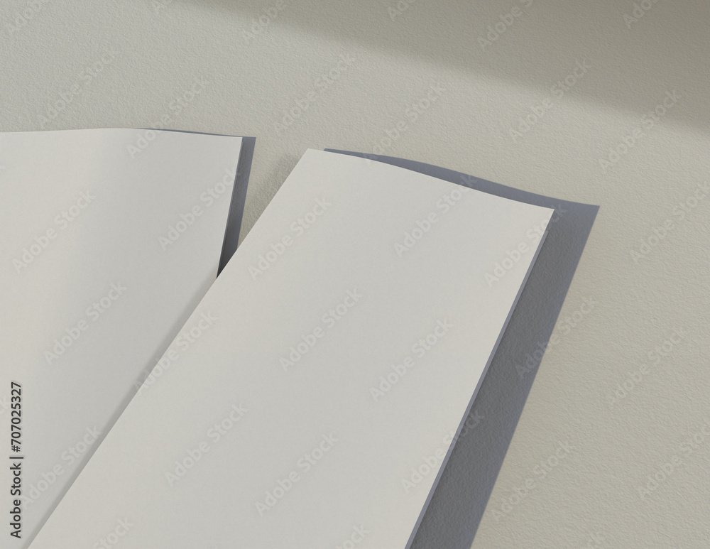 Showcase your content with this 3D illustration of a blank brochure ...