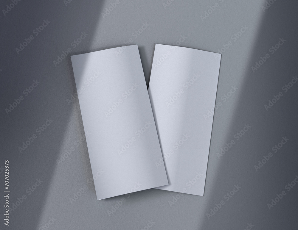 Showcase your content with this 3D illustration of a blank brochure ...