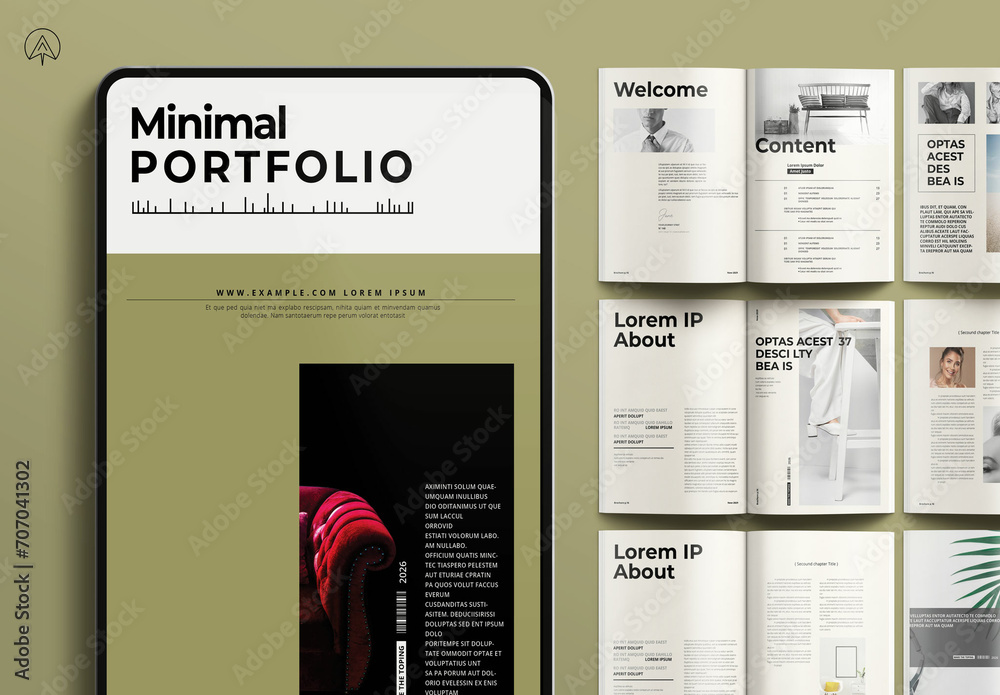 Minimal Portfolio Template Stock Template | Adobe Stock