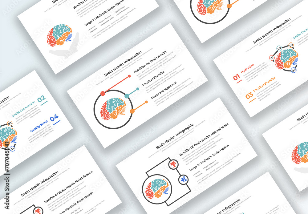 Brain Health Infographic Stock Template | Adobe Stock