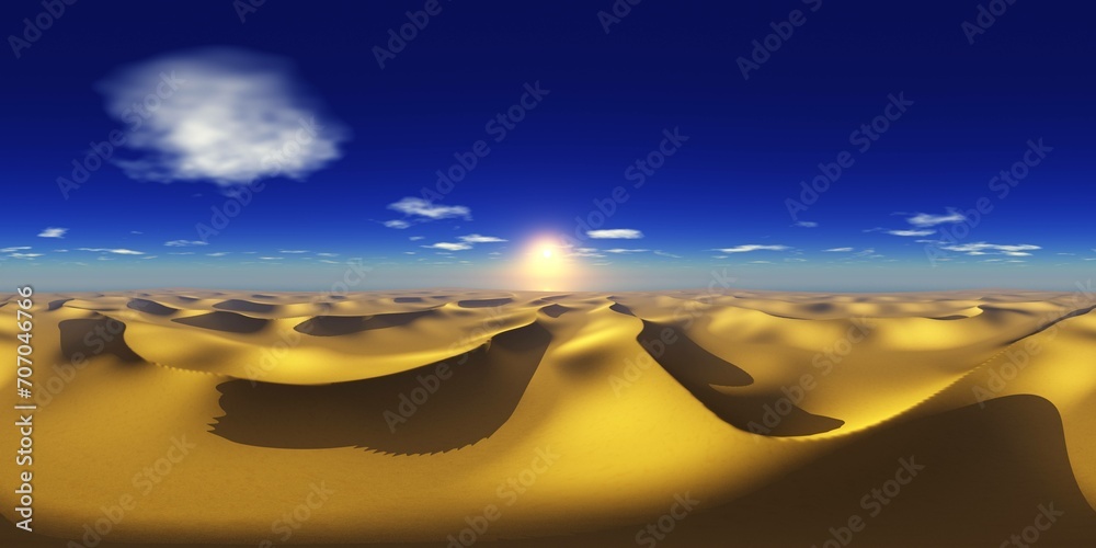 sandy desert. Environment map. HDRI map. Equirectangular projection ...