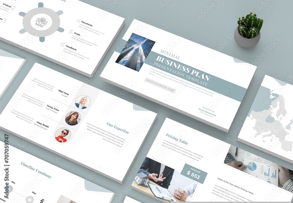 Modern and Minimalist Presentation Template Layout Stock Template ...