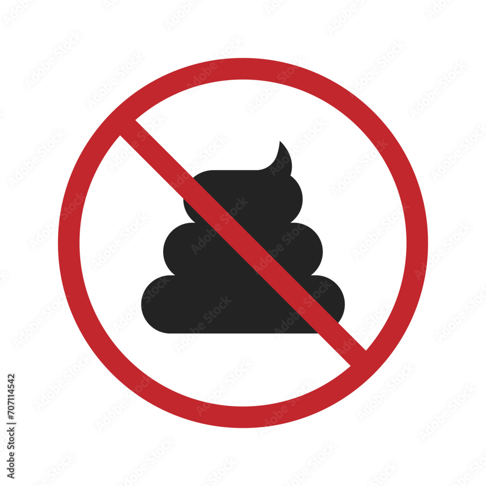 Isolated prohibited to poop, pet animal feces not allowed with ...