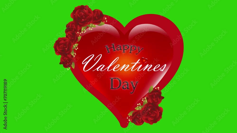 Valentines Day high Resolution green screen effect 4k, Easy editable ...