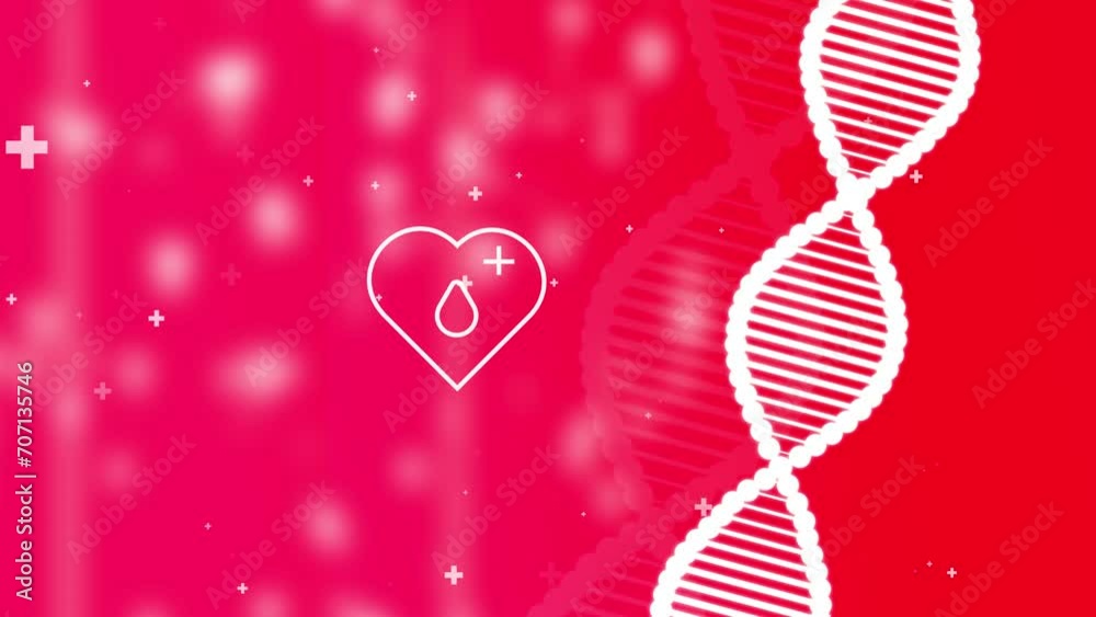 Vidéo Stock Human DNA structure dna genome rotating seamless animation ...