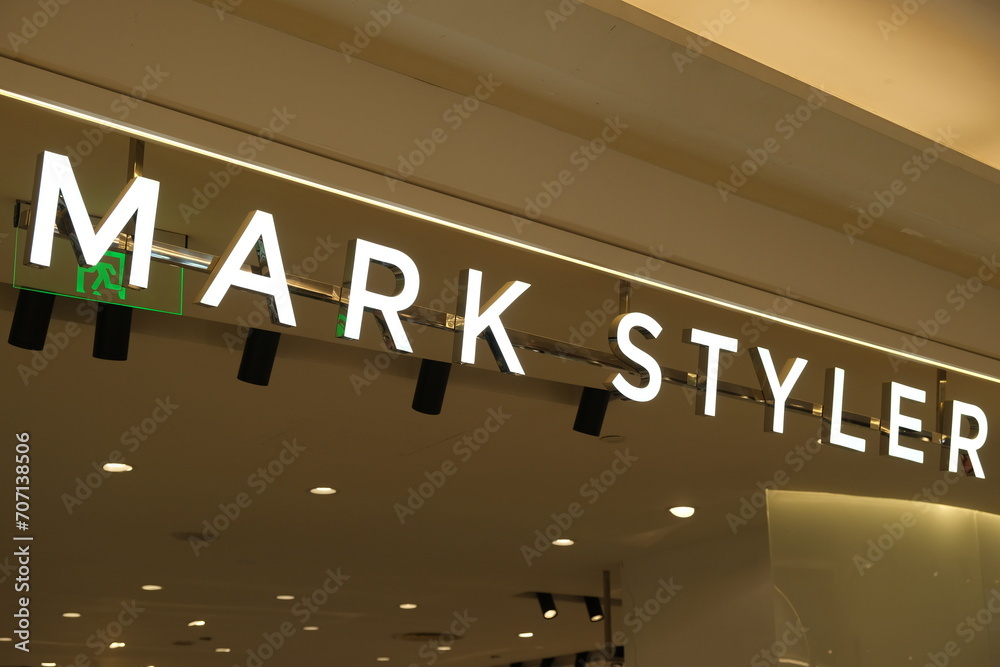 Shanghai,China-May 13th 2023: Mark Styler store sign brand logo ...