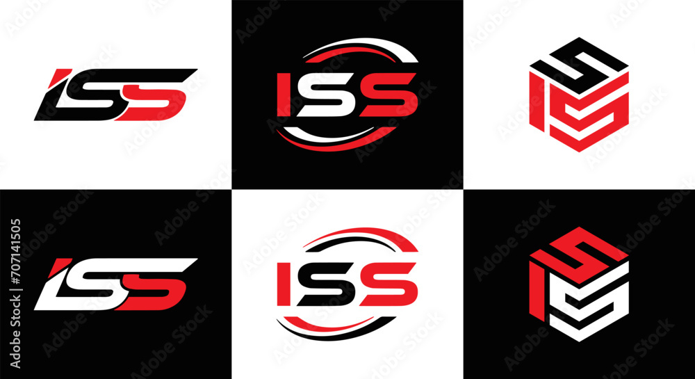 ISS logo. I S S design. White ISS letter. ISS, I S S letter logo design ...