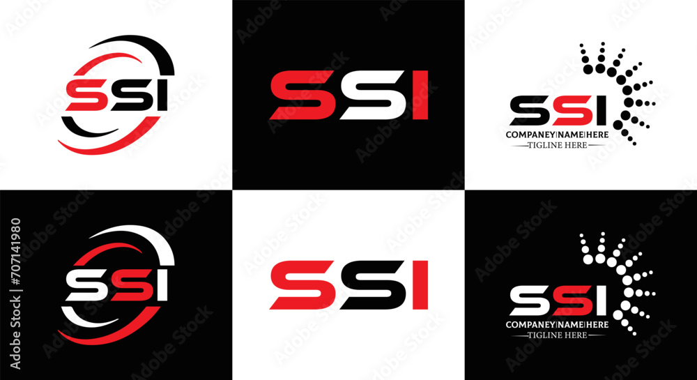 SSI logo. S S I design. White SSI letter. SSI, S S I letter logo design ...