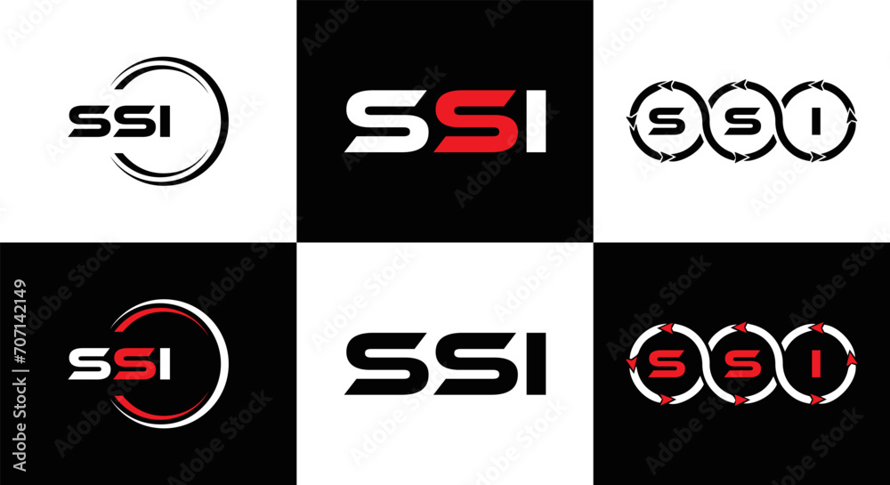 SSI logo. S S I design. White SSI letter. SSI, S S I letter logo design ...