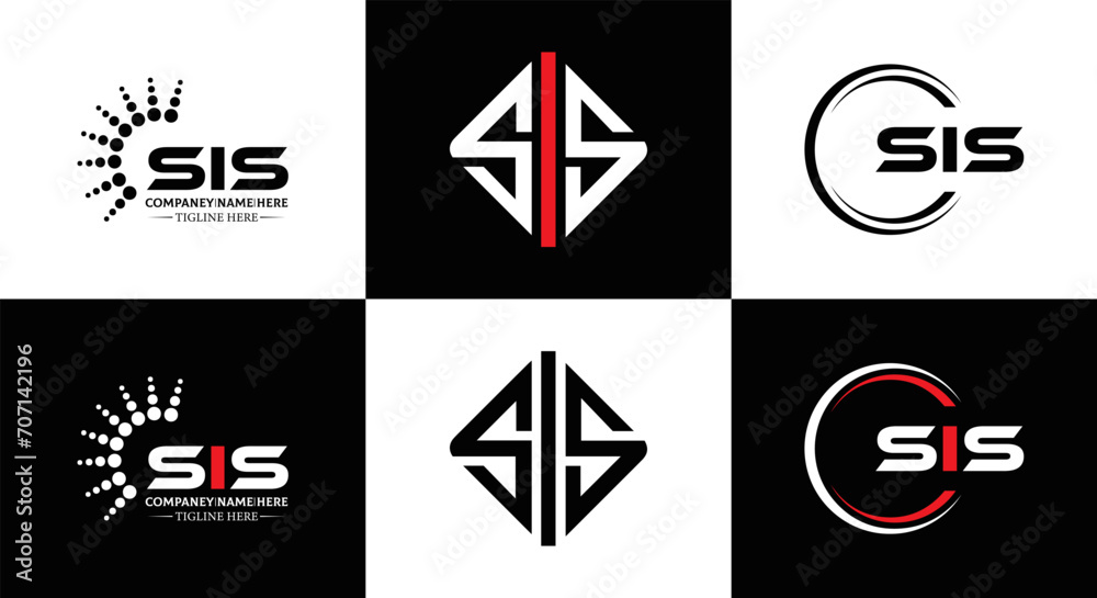 SIS logo. S I S design. White SIS letter. SIS, S I S letter logo design ...