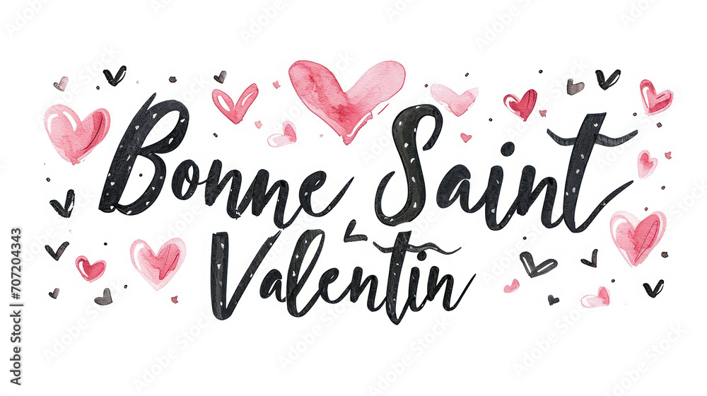 carte de souhait pour la saint-valentin décoré de petits cœurs avec le ...