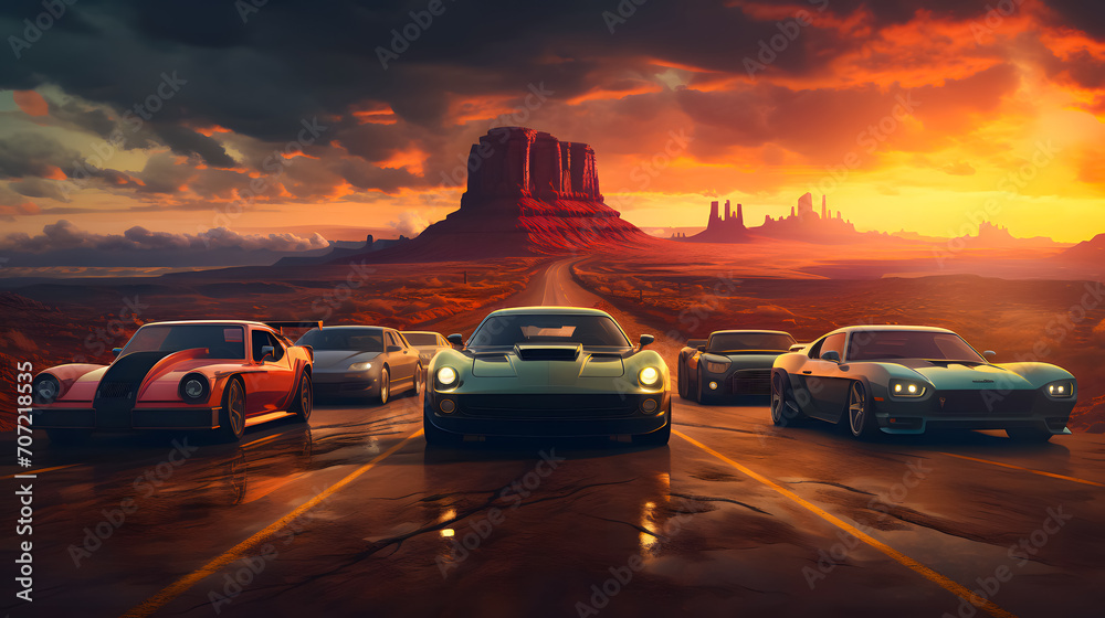 Sport car background with sleek design, capturing speed and power ...