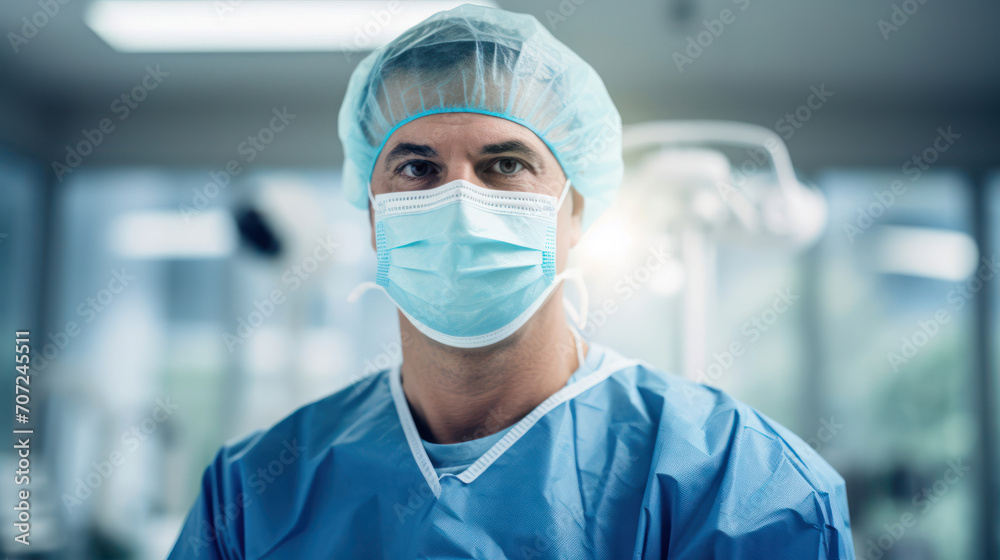 Skilled surgeon portrait reflecting focus and excellence in surgery ...