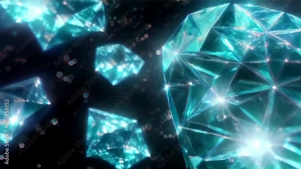 A visual depicting a cluster of shining gems floating in the abyss of ...