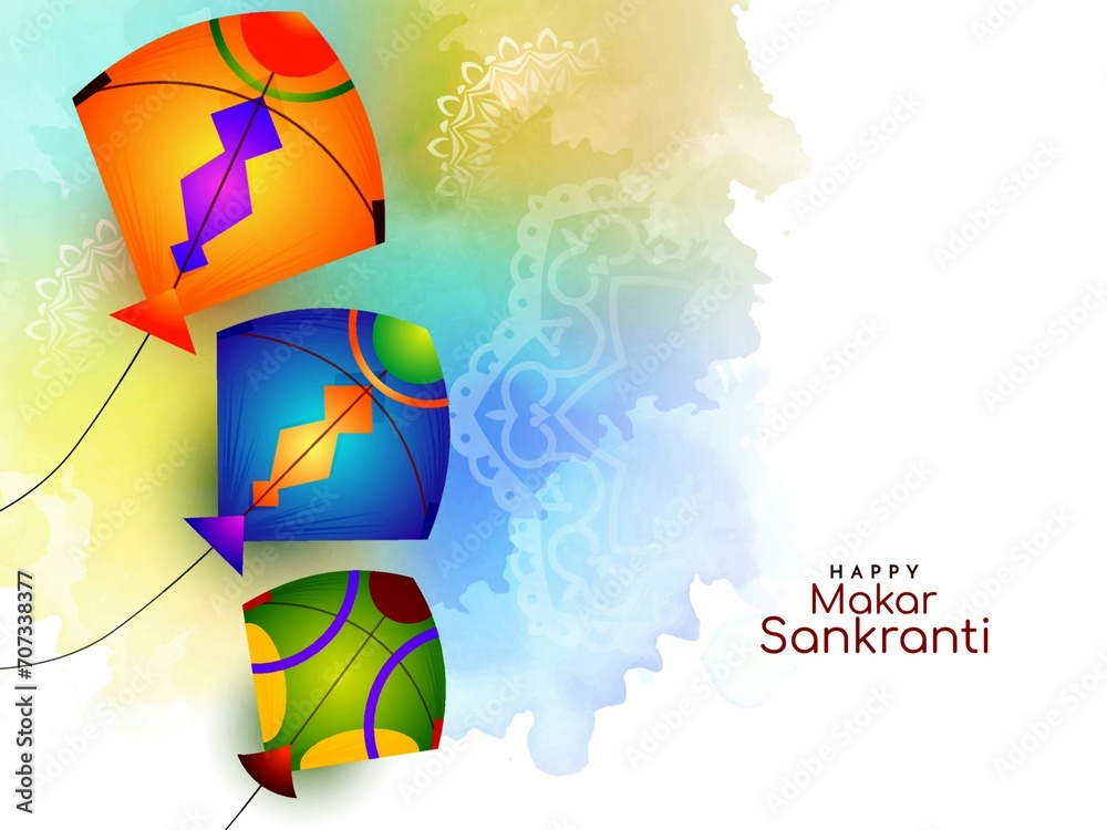 Happy Makar Sankranti Flyer Template. Makar Sankranti Festival of Kites ...