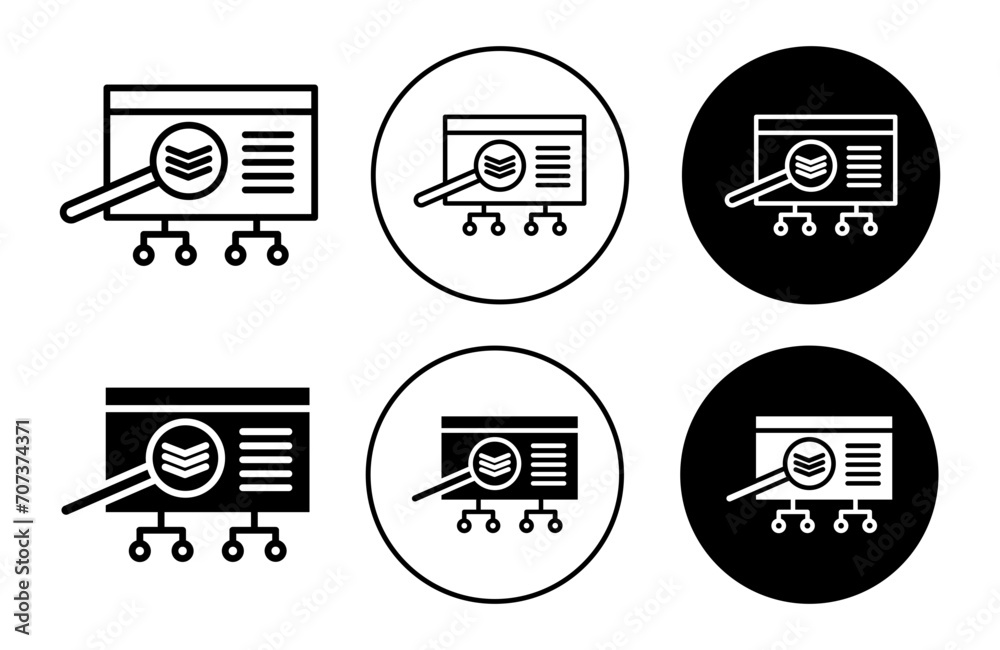 Data Classification Icon Online Database Information Scanning And