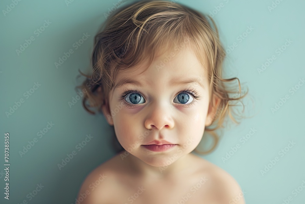 An intimate portrait captures the pure innocence and delicate features ...