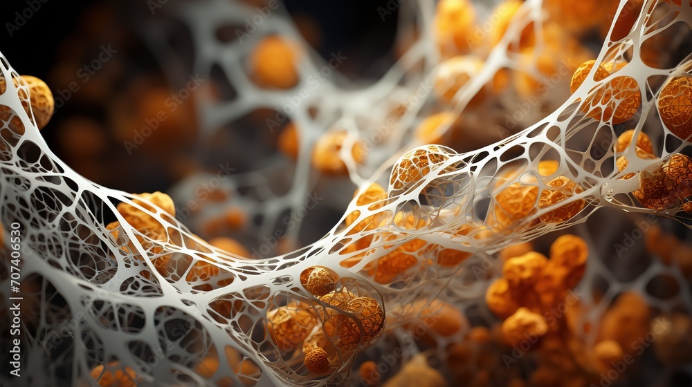 A network of a fungal enveloped everything around, a dangerous mold ...