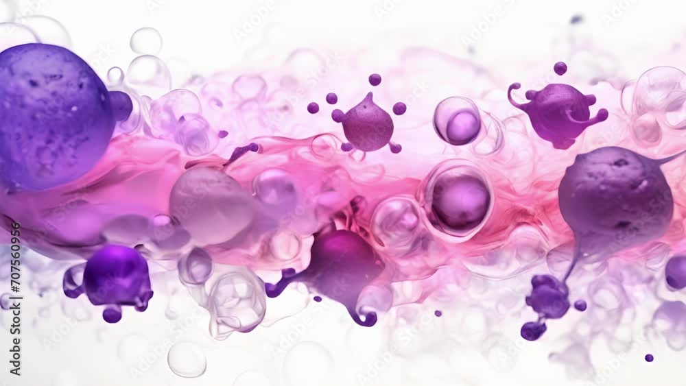 Vidéo Stock microscope slide displaying biopsy sample, with cancerous ...