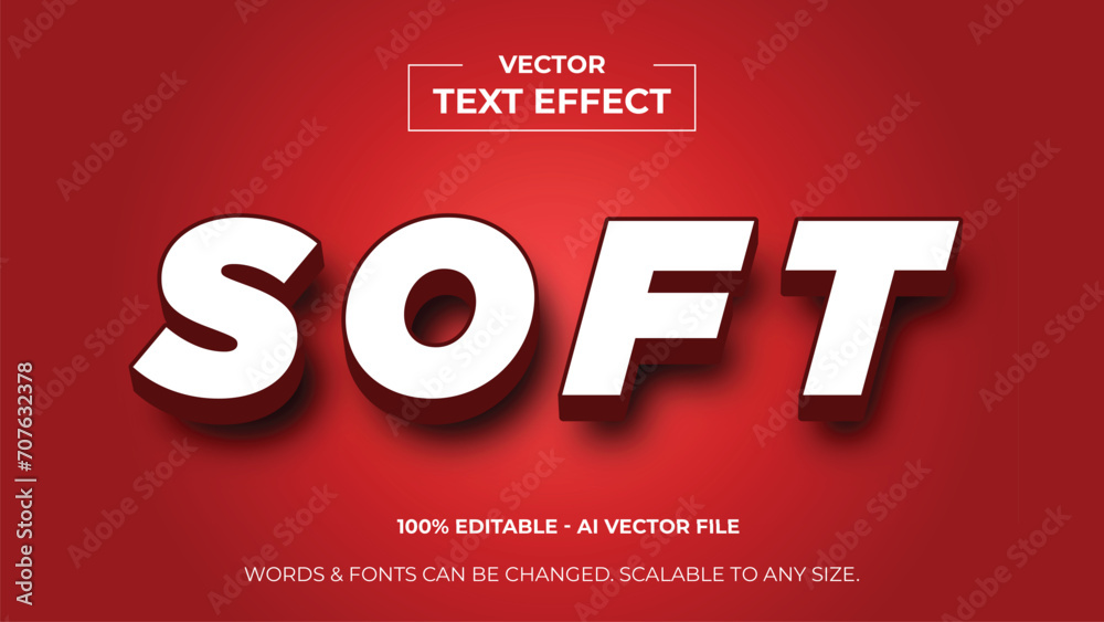 Glowing red light background text effect. Editable text effect. vector ...