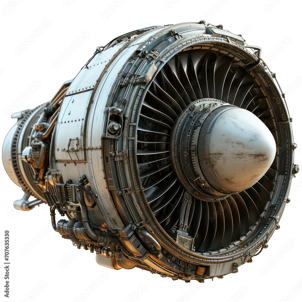 Aircraft Engine Isolated on Transparent or White Background, PNG Stock ...