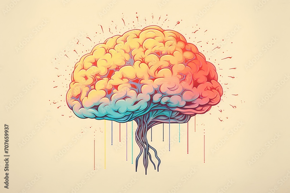 3D Brain Vector Icon Mind illustrate neuron connections crucial in ...
