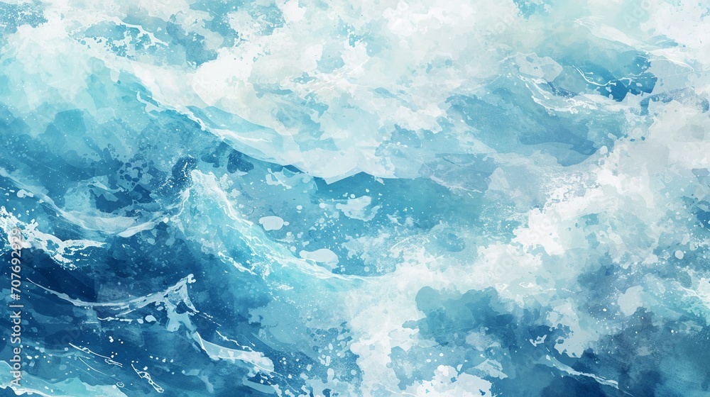 Coastal Serenity: Ocean Waves Background Wallpaper with Graphic Design ...